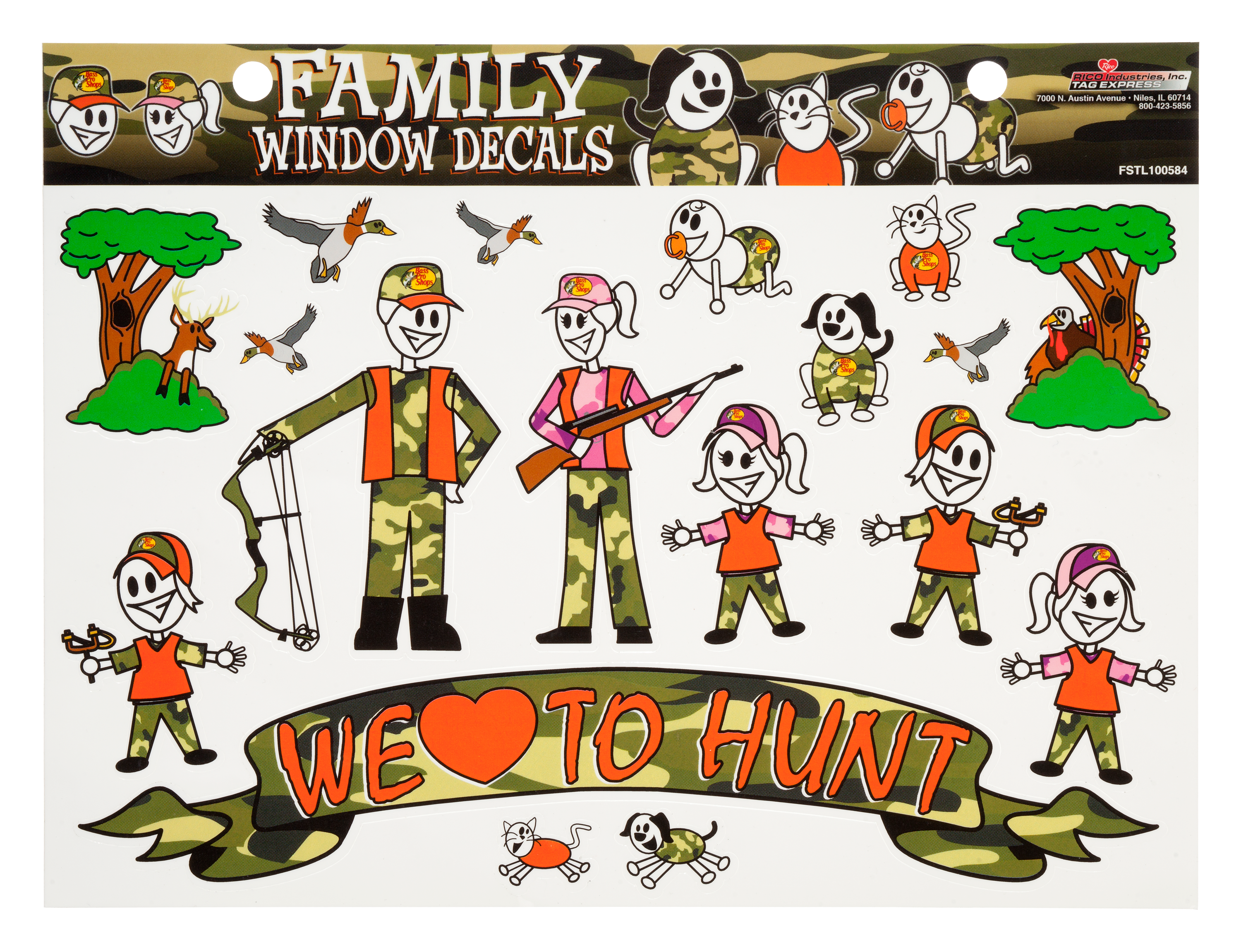Bass Pro Shops Hunting Family Vinyl Window Decals | Bass Pro Shops